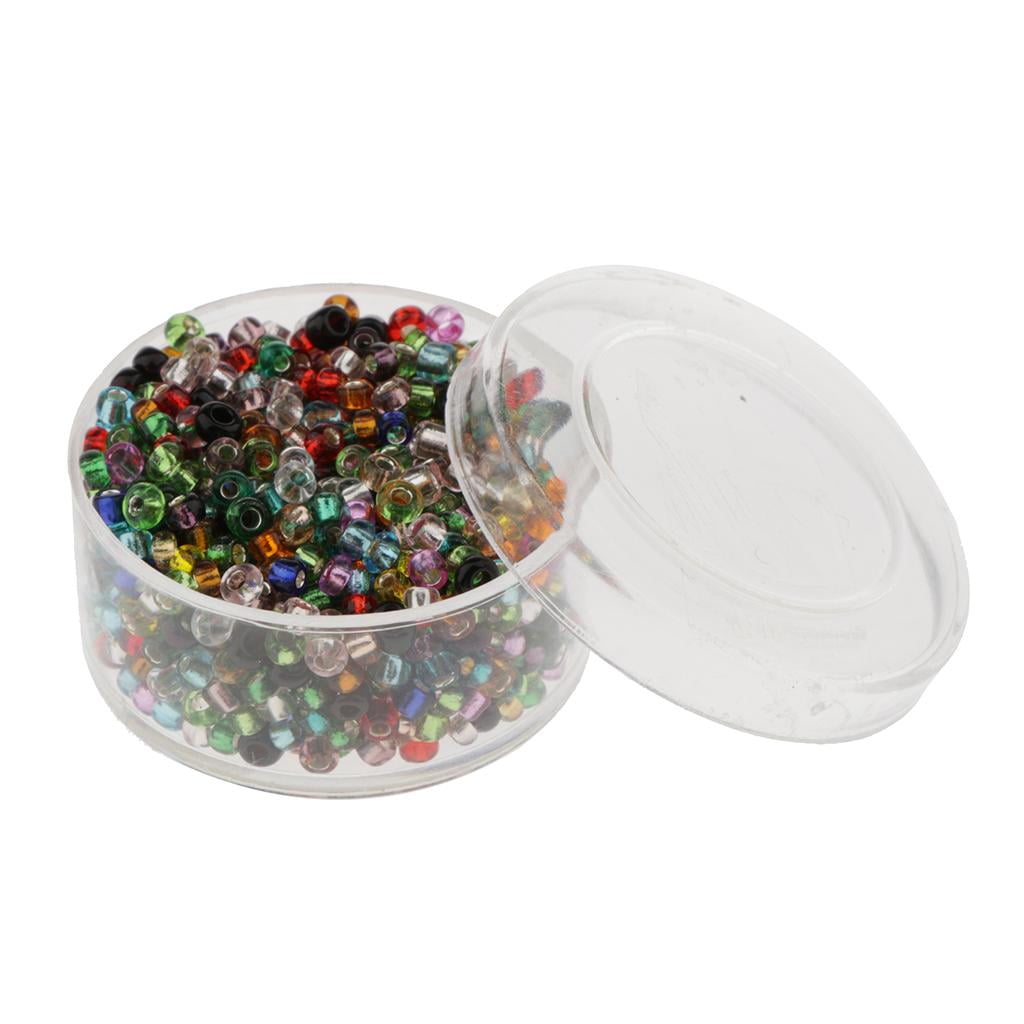 1000 Pcs Glass Beads Colorful Beads Glass Round Beads for Jewelry ...