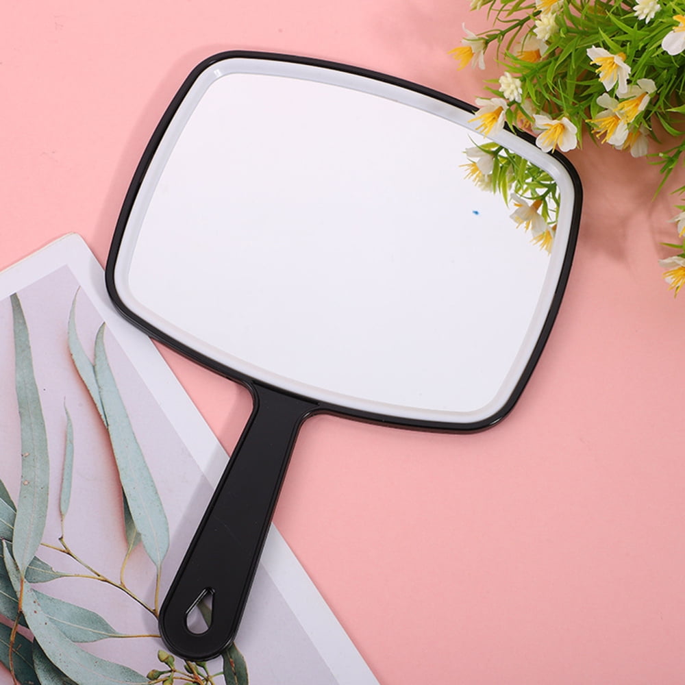 Large Hand Mirror with Handle Portable One-Sided Small Cute Plastic ...