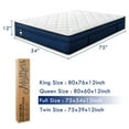 QUEEN ROSE 12'' Full Size Hybrid Firm Mattress, Gel Memory Foam ...