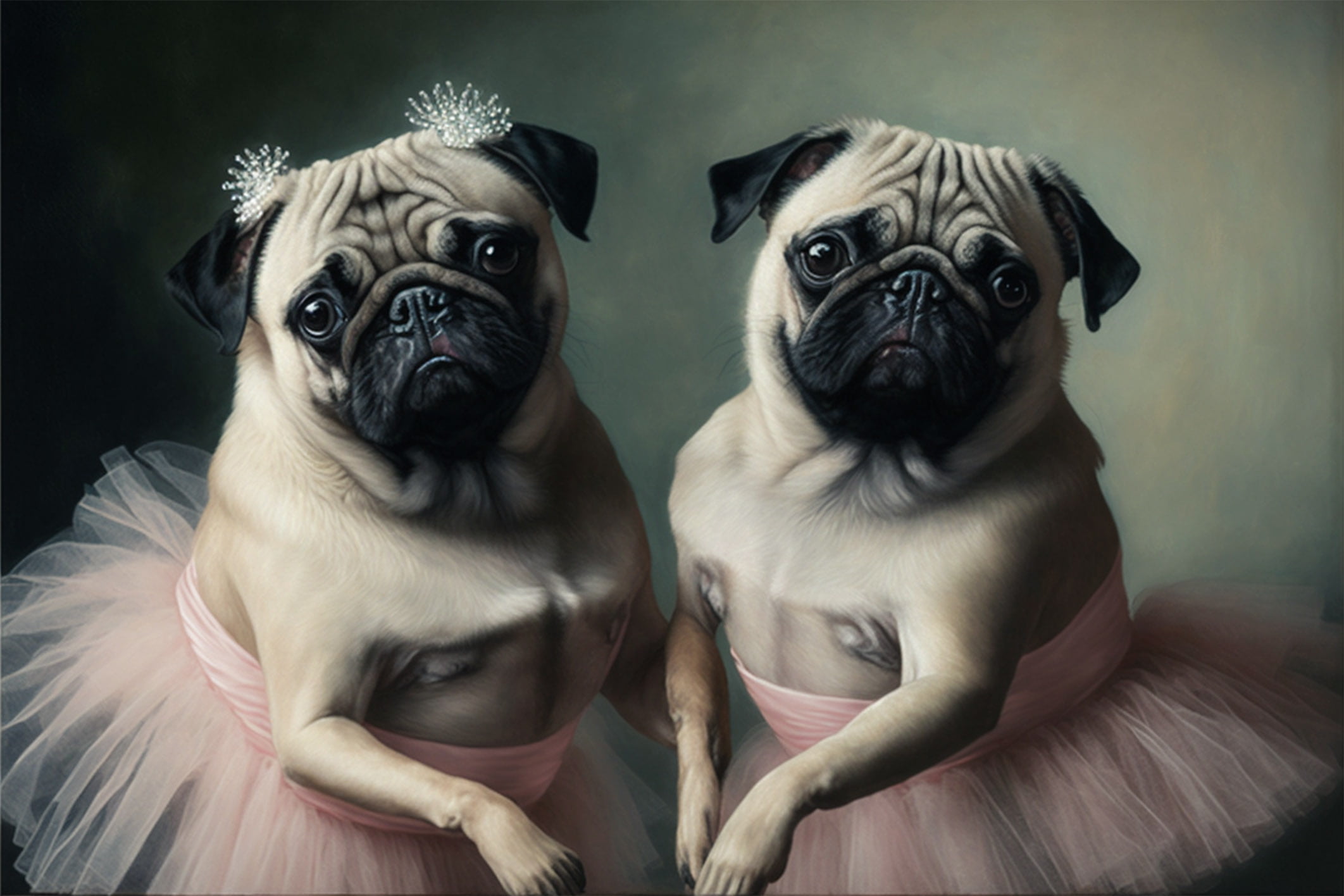 24x36 gallery poster, Ballerina Pugs p1 - Walmart.com