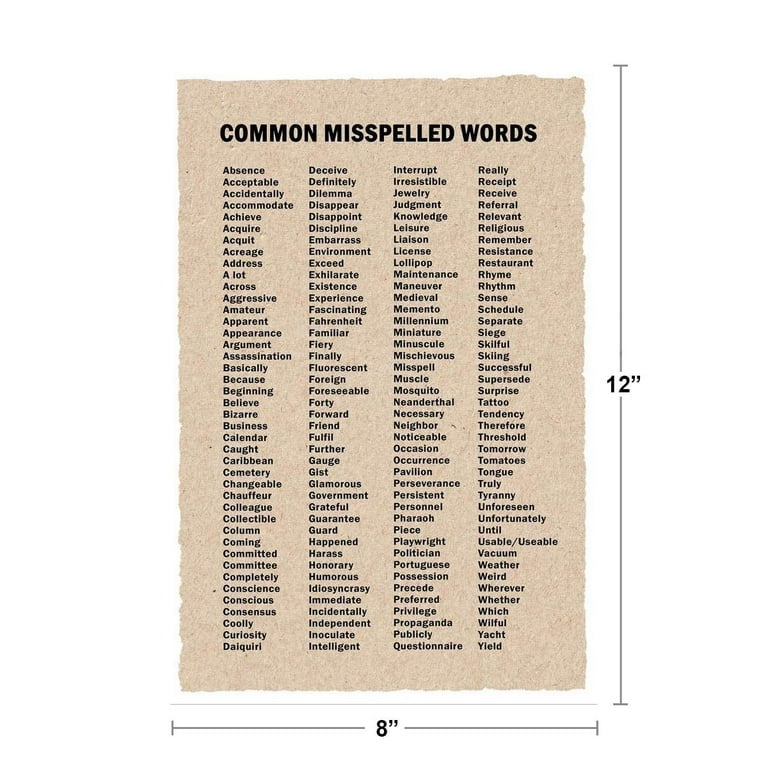 Misspelled Words