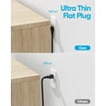 Surge Protector Power Strip, Ultra Thin Flat Plug Extension Cord 5ft, 8 ...