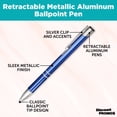 Ballpoint Aluminum Pens Set of 10, Bulk Pack - Black Ink, Great for ...