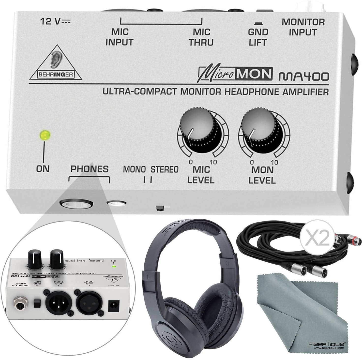 Behringer MICROMON MA400 Compact Monitor Headphone Amplifier with ...