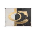 Abstract Gold Black Sun Shade Sail 12'X16' Watercolor Modern UV Block ...