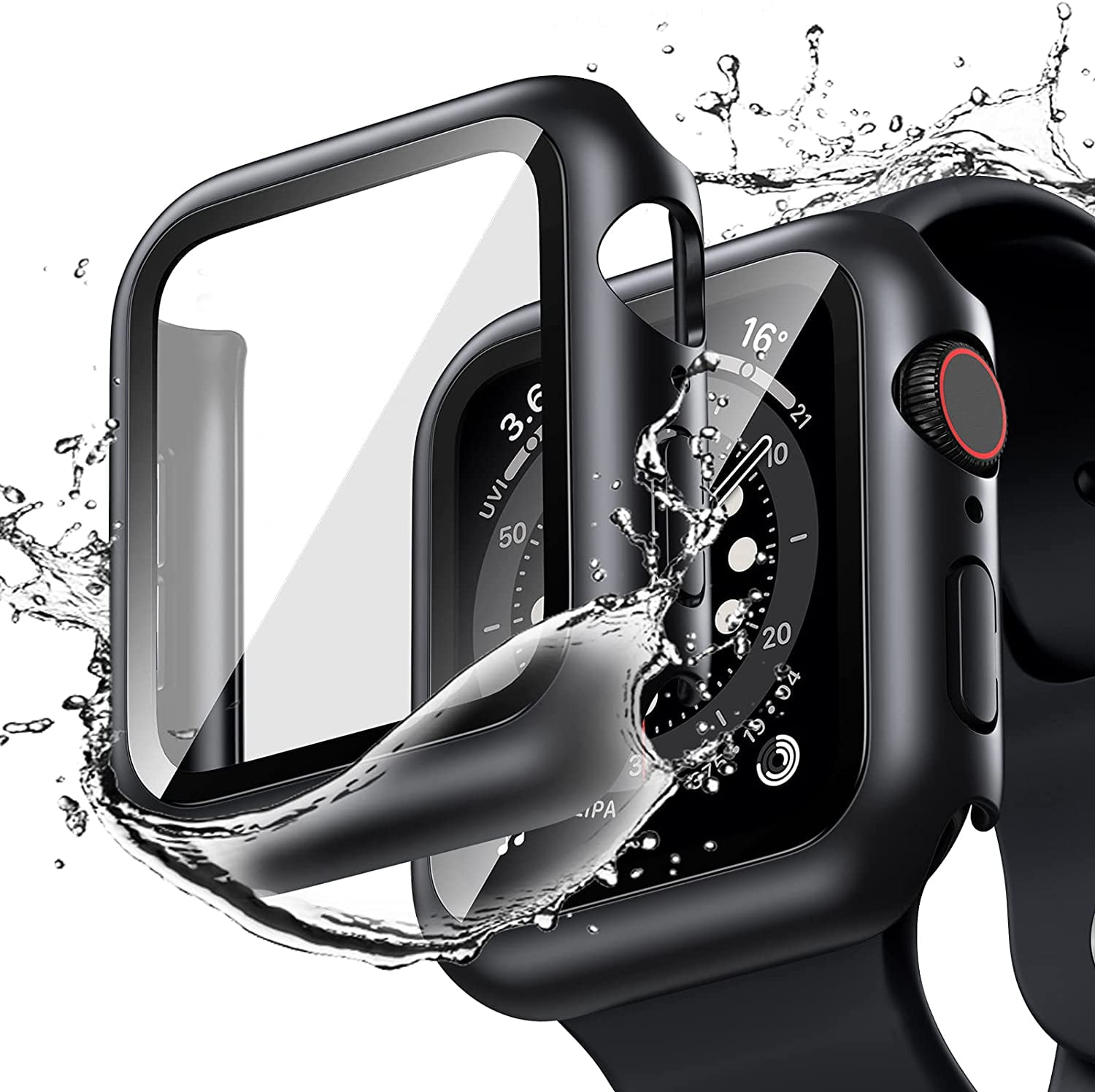 [2 Pack]Waterproof Case Compatible for Apple Watch SE Case with Screen ...