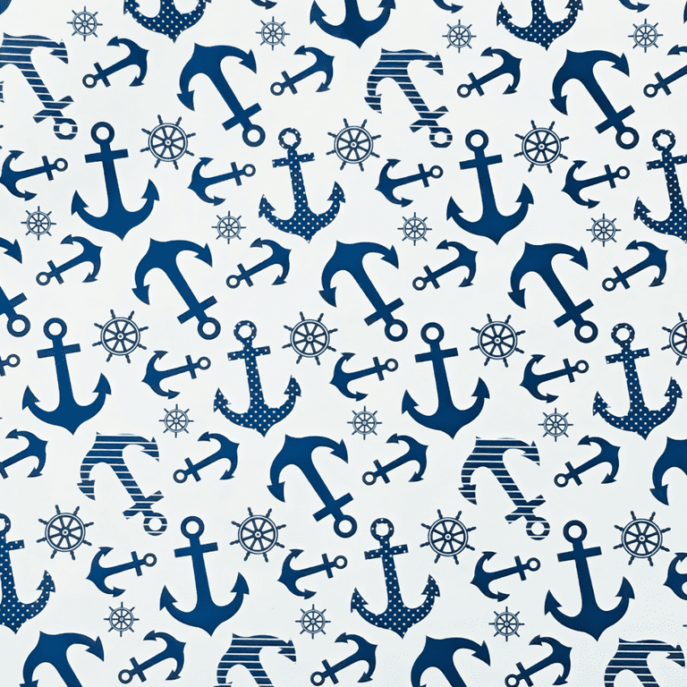 Navy Blue Anchor Wallpaper