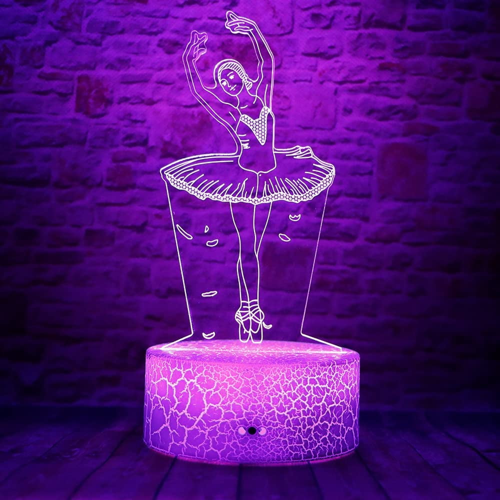 YSITIAN Cute Dancing Dancer Ballet Girl Ballerina 3D Optical Illusion ...