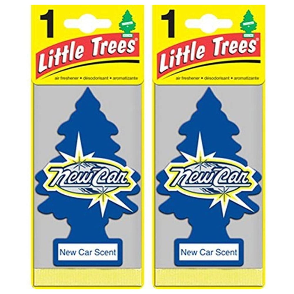 LITTLE TREES Car Air Freshener New Car Scent, 2 Packs - Walmart.com