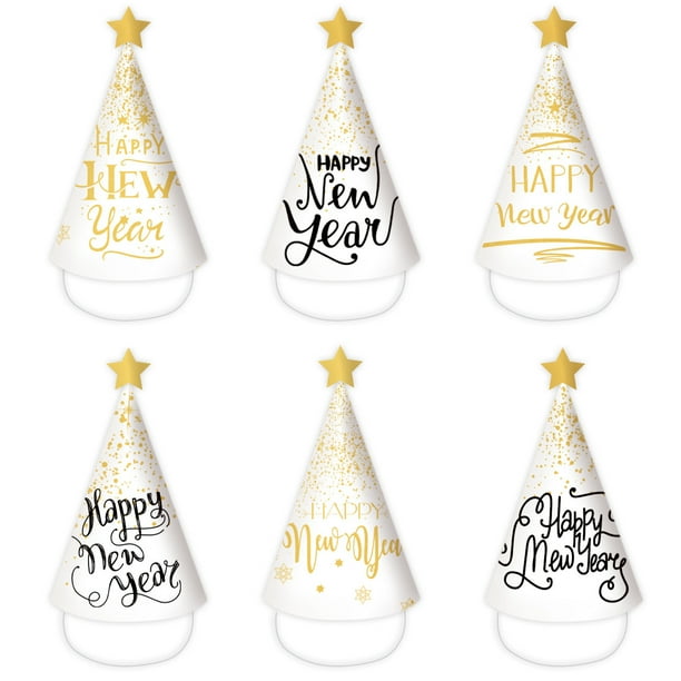 6 Pieces New Years Eve Party Hats, Happy New Year Decorations 2024, New ...