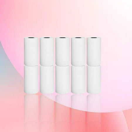 10 Rolls 57*25mm Color Printer Paper Printable Sticker Paper Self ...