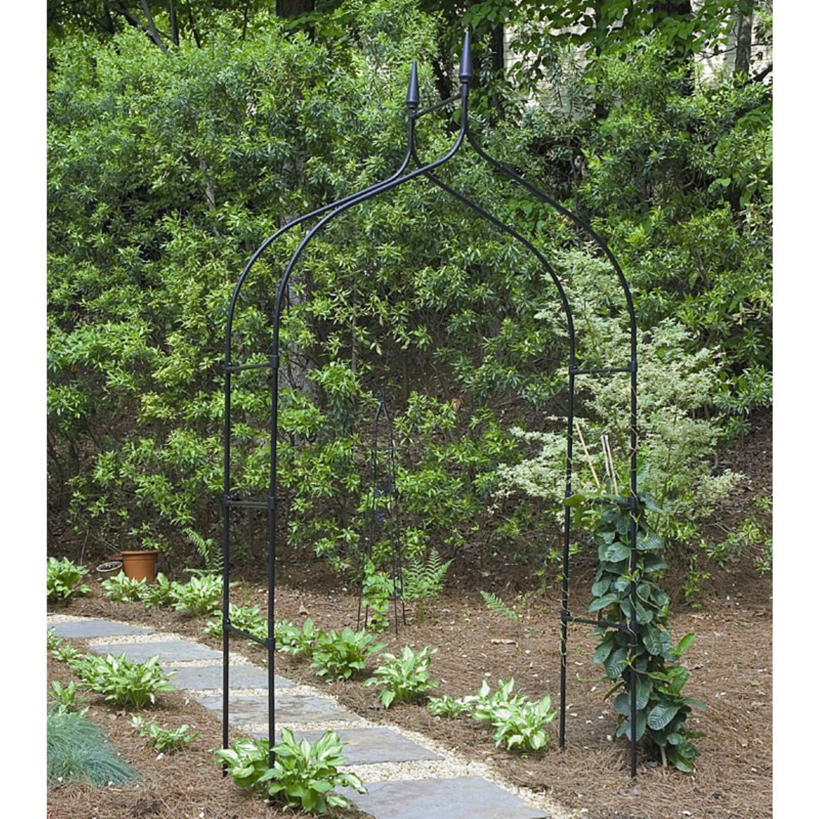 Gardman 7 Gothic Steel Garden Arbor Black