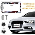 2 Pack American Flag License Frames Cover, Universal Aluminum Matte ...