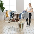 Topbuy Folding Clothes Drying Rack 2-Layer Portable Dryer with Height ...