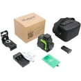 Huepar 3 x 360 Degree Cross Line Laser Level Green Beam Self-Leveling ...