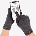 Autumn Winter Men Knitted Gloves Touch Screen Wool Solid Color Gloves ...
