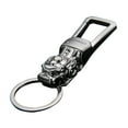 Braided leather rope Pixiu keychain LED light metal Pixiu pendant car ...