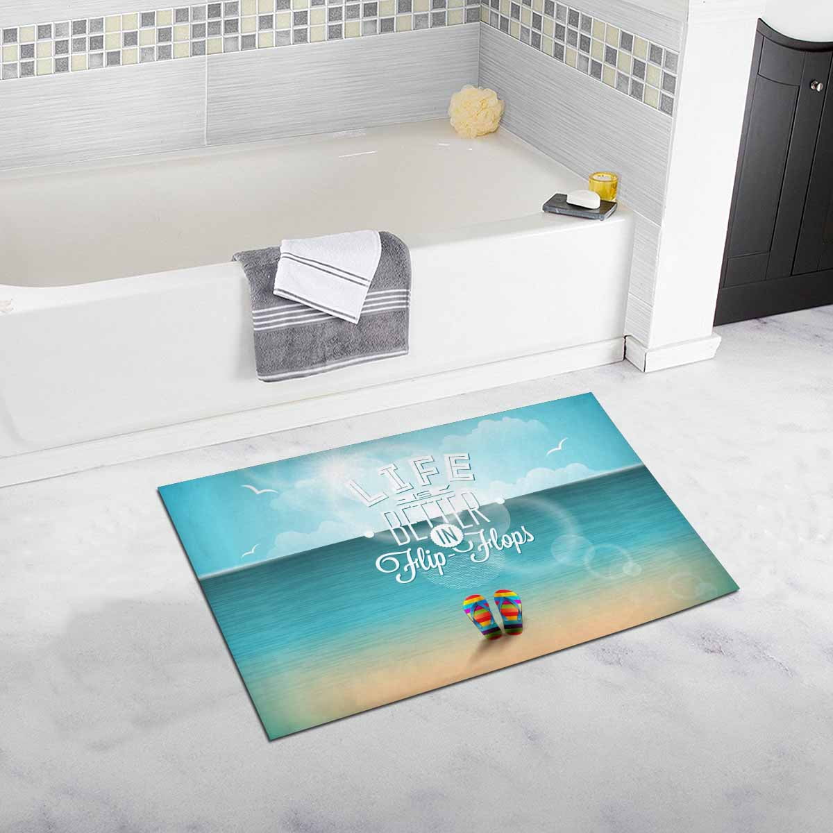 SUNENAT Life Is Better in Flip-Flops Summer Inspiration Quote on ...