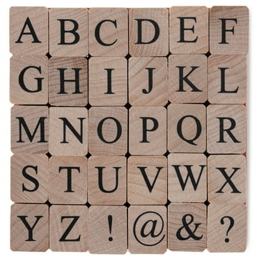 Large Uppercase Alphabet Wood Stamp Set by Recollections - Woods Stamps ...