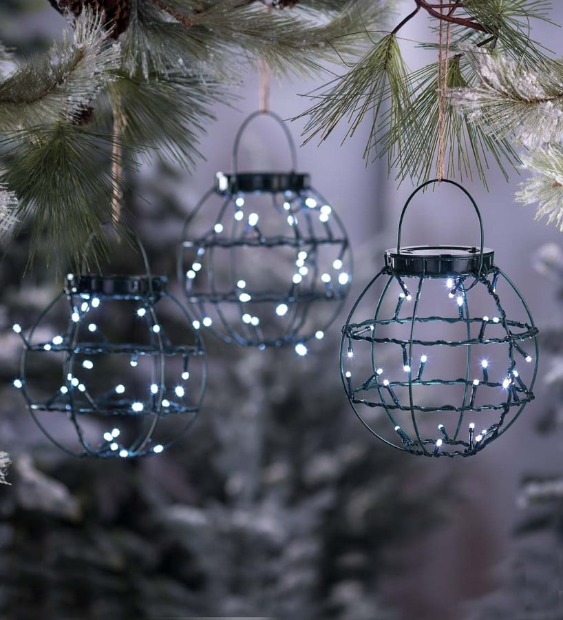 Plow & Hearth Mini Solar Lanterns, Set of 3 - Walmart.com