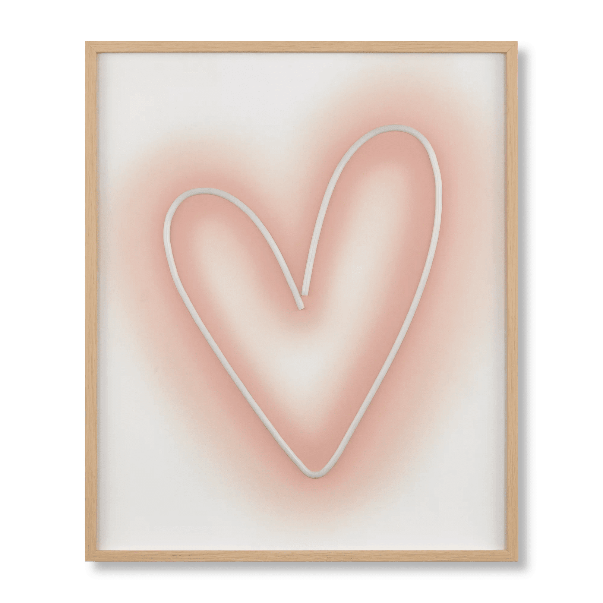Click here for Bouclair Pink Heart Neon Light Wall Decor 20 X 16... prices