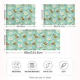 Bee and Flowers Pattern Pillow Case Queen Size Silky Satin Pillow Cover ...