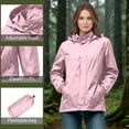 Jerdar Women's Rain Jacket Waterproof Lightweight Packable Raincoat ...