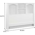 White Twin Sized Bookcase Headboard with Built-in Storage Shelves ...