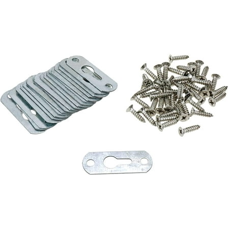 Compuye 20 Pcs Keyhole Hangers Metal Single Keyhole Picture Frame ...
