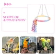 REOFLYUP 2Pcs Hanging Bird Cotton Rope Swing with Round Perch for ...