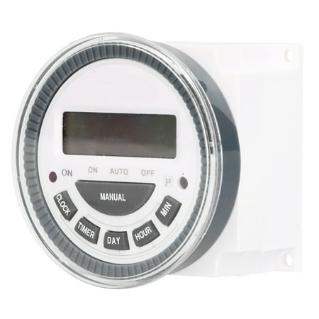 Electric Timer, 12/24 Hour System Smart Switch Compact Time Switch ...