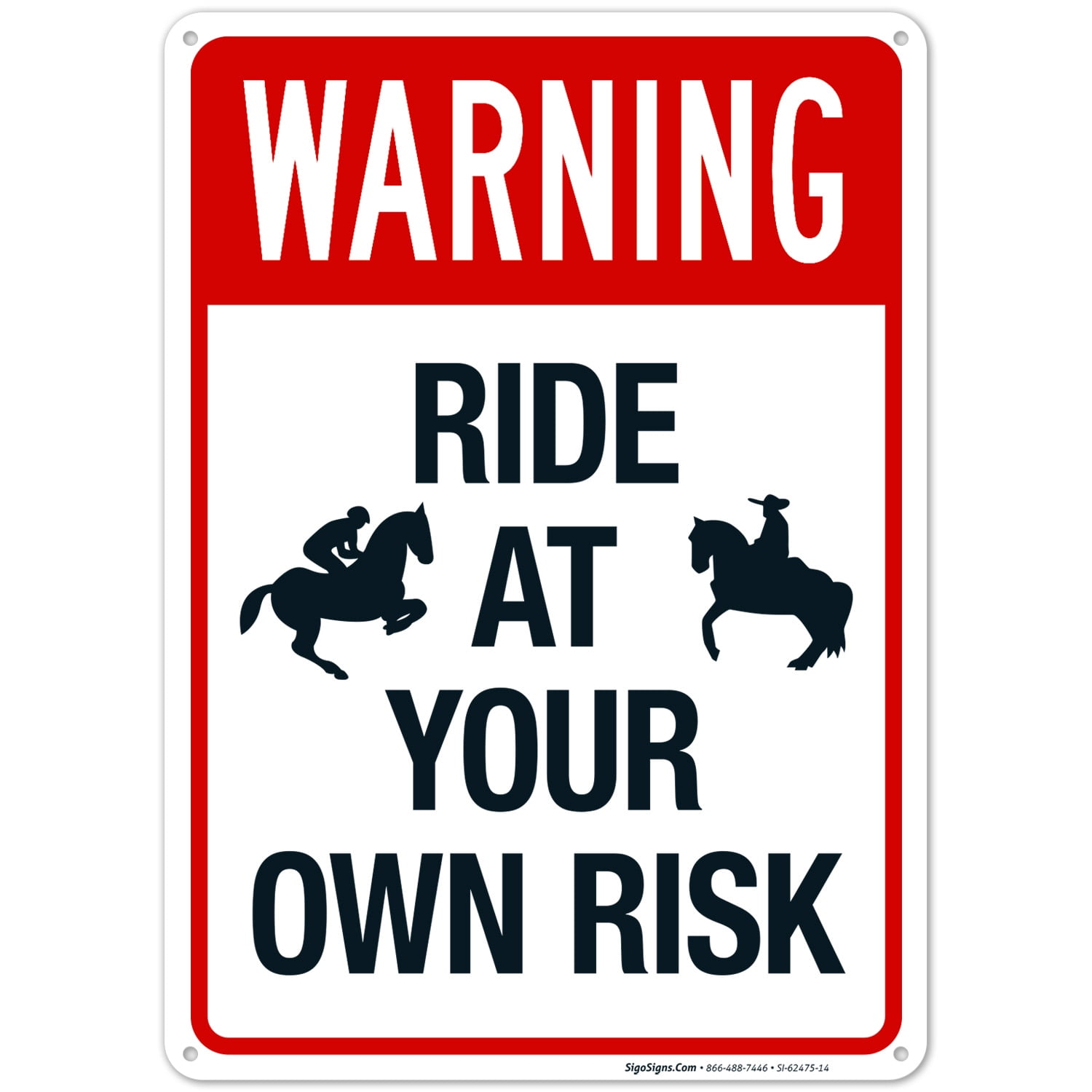 Warning Ride At Your Own Risk Sign, - Walmart.com