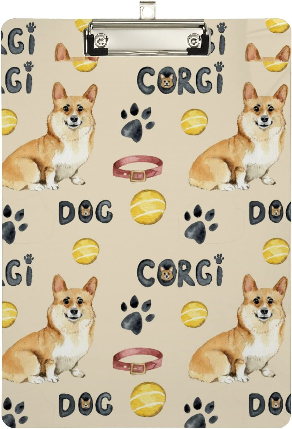 KXMDXA Cute Corgi Dogs Clipboard Hardboard Wood Nursing Clip Board and ...