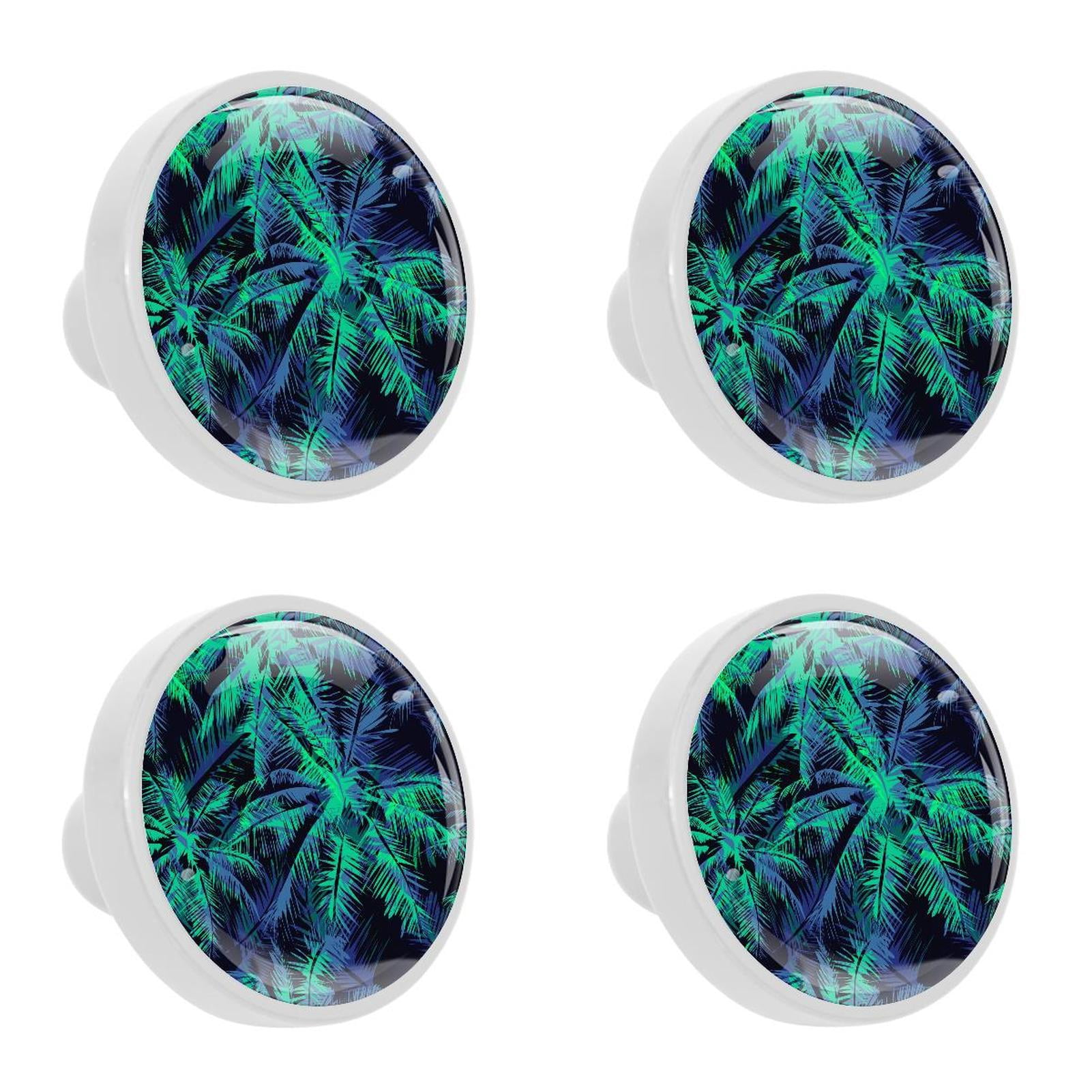 4 Pcs Tropical palm tree Knobs for Kitchen Cabinet Cupboard Dresser ...