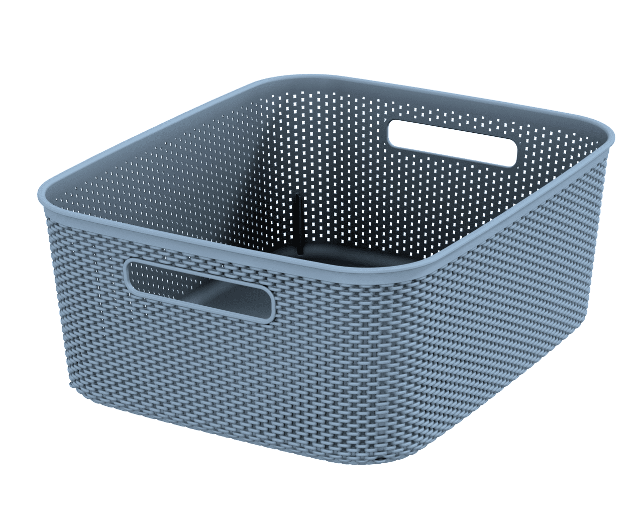 Mainstays Medium Blue Essence Crochet Style Storage Bin – BrickSeek