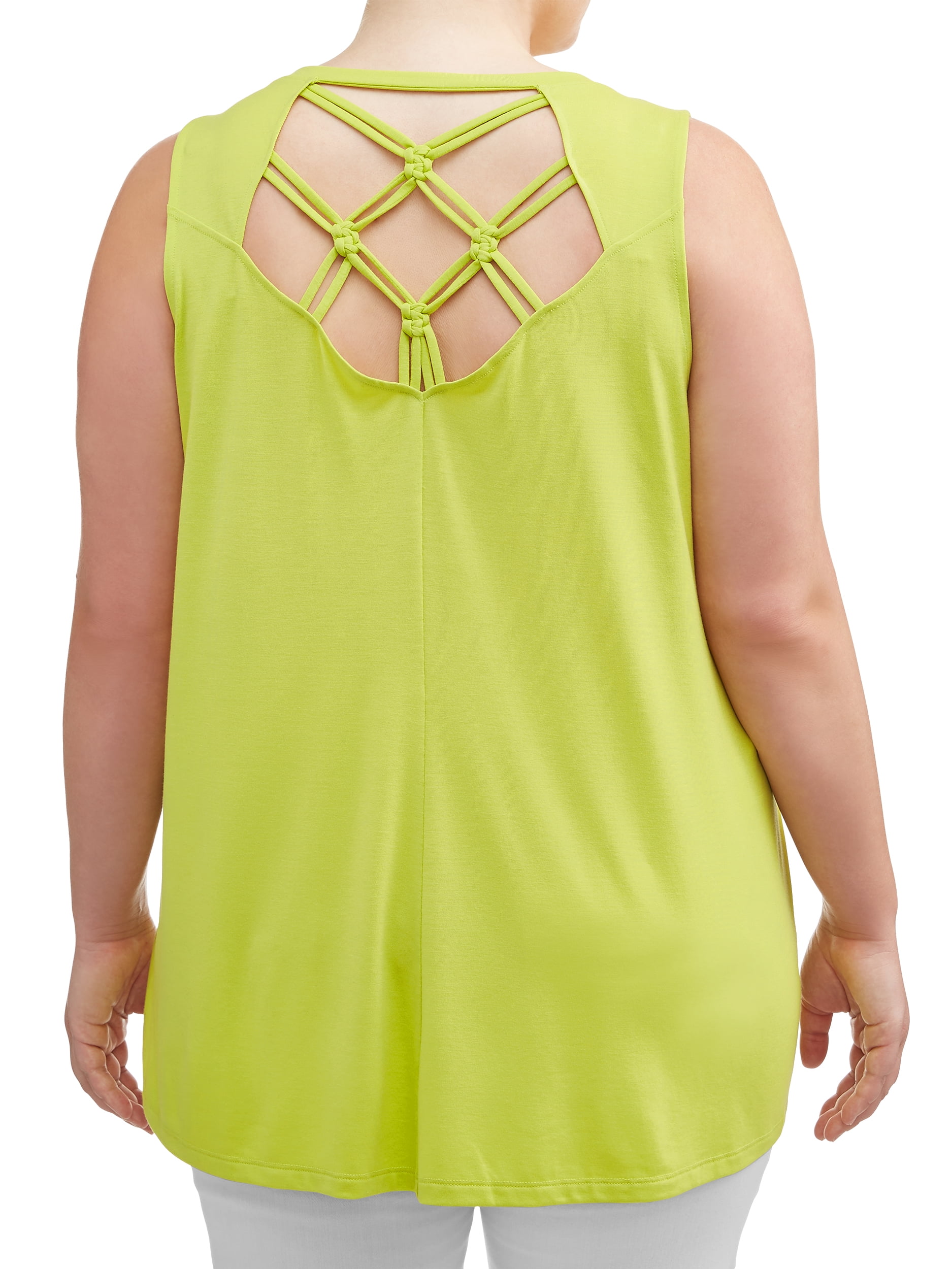 Terra & Sky Women's Plus Size Cutout Back Super Soft Tank Top - Walmart.com