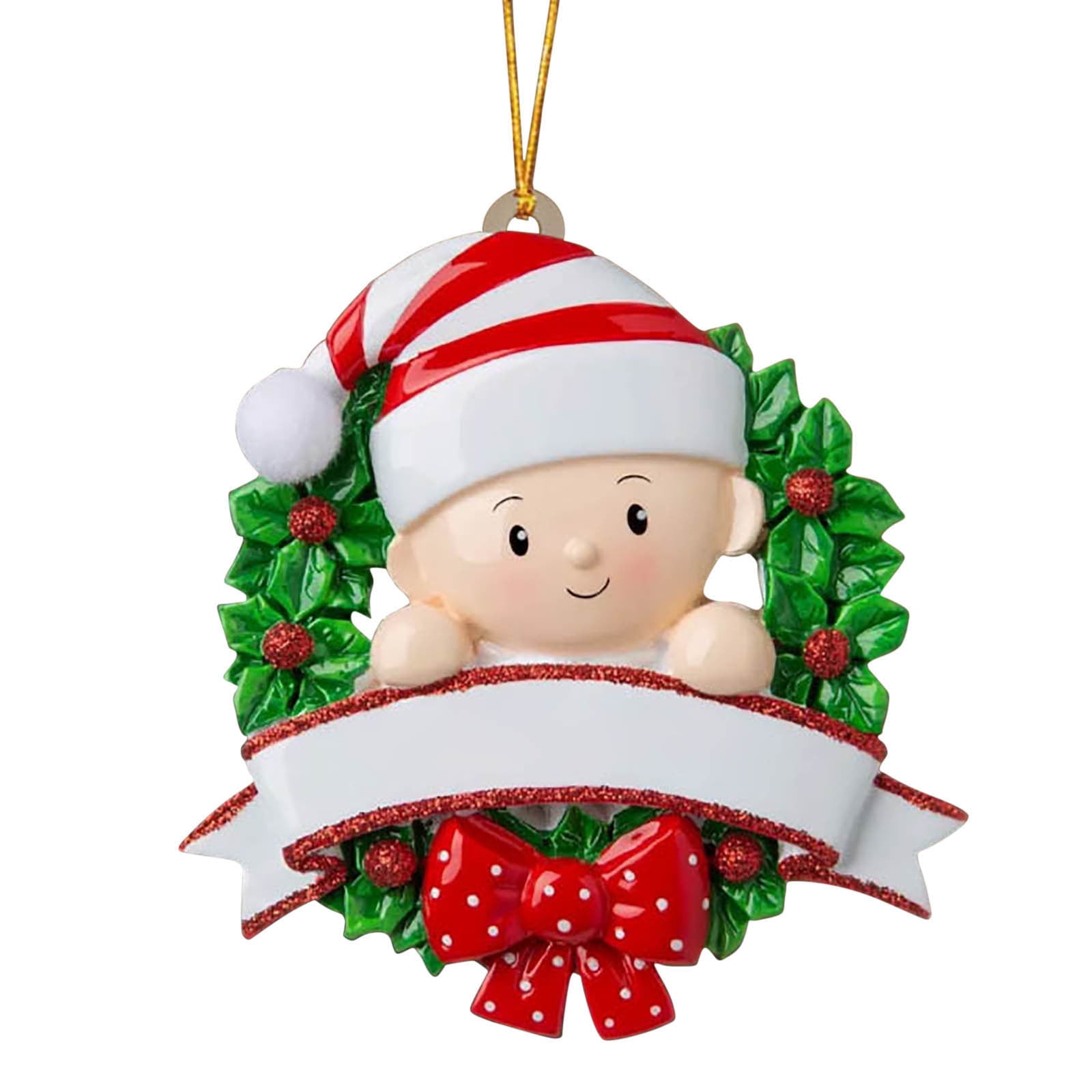 Unbranded Christmas Tree Decorations Personalized Christmas Wreath Baby First Christmas Ornament Christmas Tree Pendant Christmas Tree Ornaments