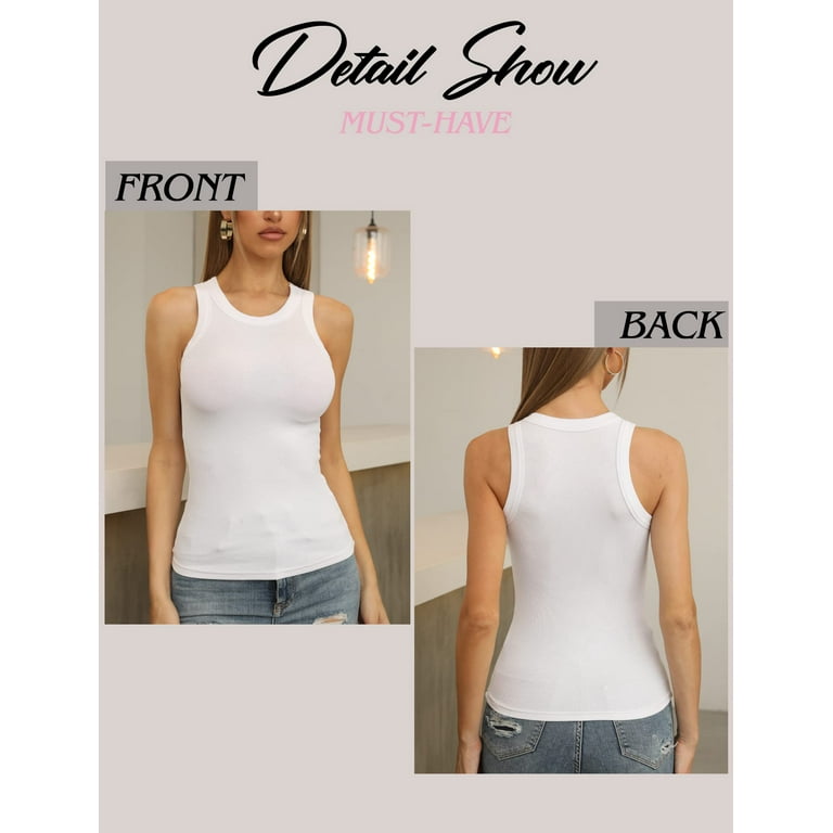Vafful Women's High Neck Tank Tops, Summer Sleeveless Cami Vafful Women's High Neck Tank Tops, Summer Sleeveless Cami