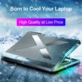 Kosiy Laptop Cooling Pad, Laptop Cooler with 6 Quiet Fans 2 USB Ports ...