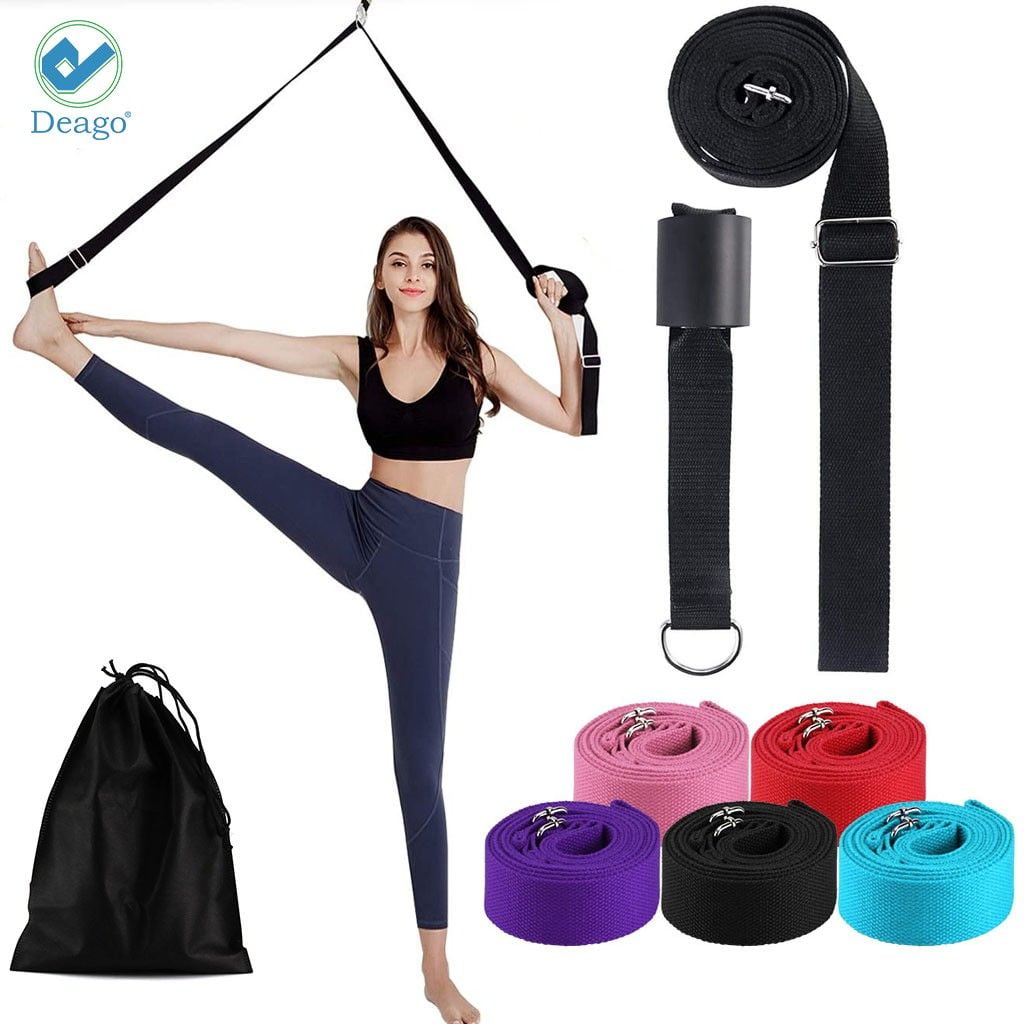 Deago Adjustable Leg Stretcher Yoga Strap Ballet Stretch Band, Door ...