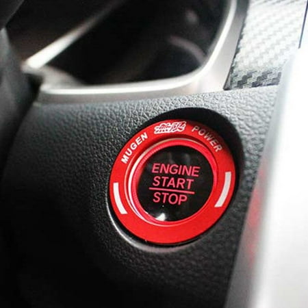 Engine Start Stop Push Button Knob Key Switch Ring Trim For Homda Civic ...