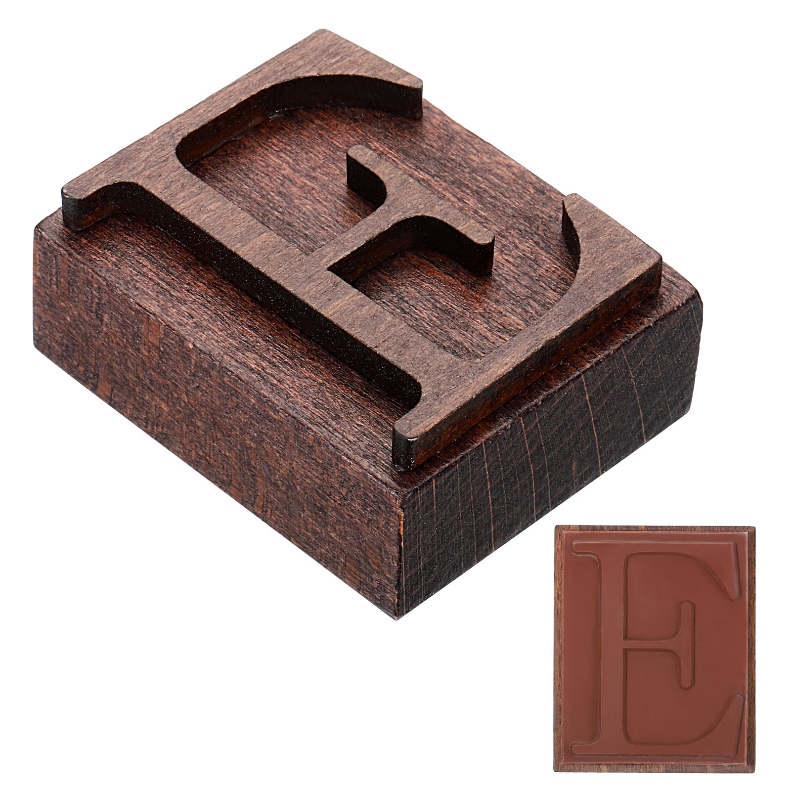 Uxcell Letter Stamps Wood Rubber Stamp Character E Vintage Alphabet ...