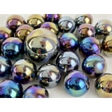 Big Game Toys 25 Glass Marbles, Milky Way Oil Slick Metallic, 1 Shooter ...
