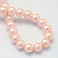 1 Strand Baking Painted Pearlized Glass Pearl Round Bead Strands ...