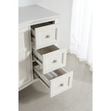 Brooklyn + Max Wilshire 42" Rounded Front Bath Vanity in Soft White ...