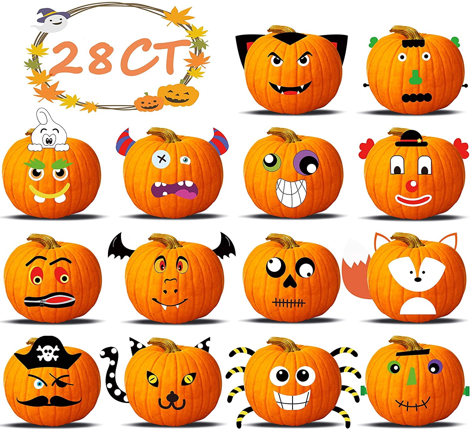 28Ct Halloween Pumpkin Decorating CraftsMake Your Own 3D Jack-O-Lantern ...
