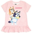 Bluey Bingo Toddler Girls Peplum T-Shirt and Bike Shorts Outfit Set ...