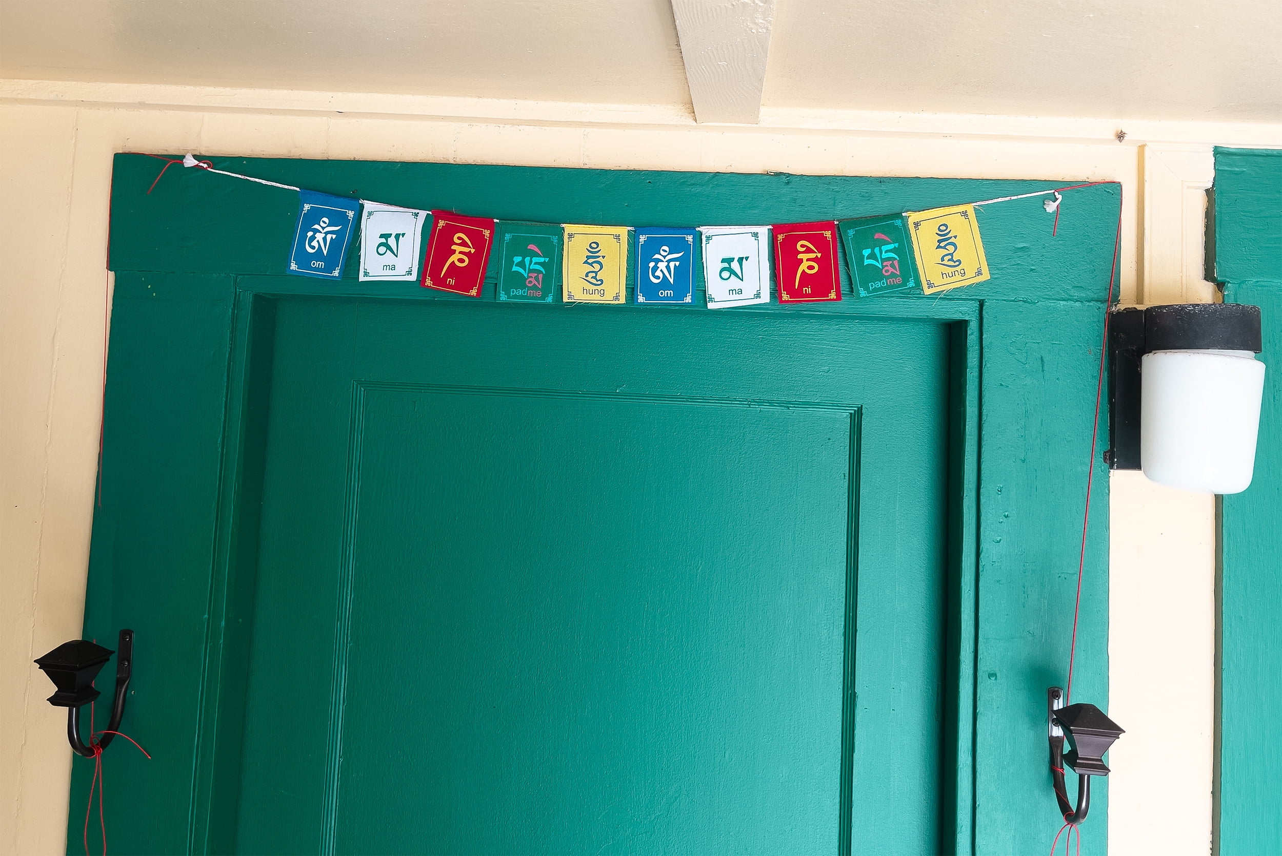 Mini Buddha of compassion Prayer flags set of 10 - Walmart.com