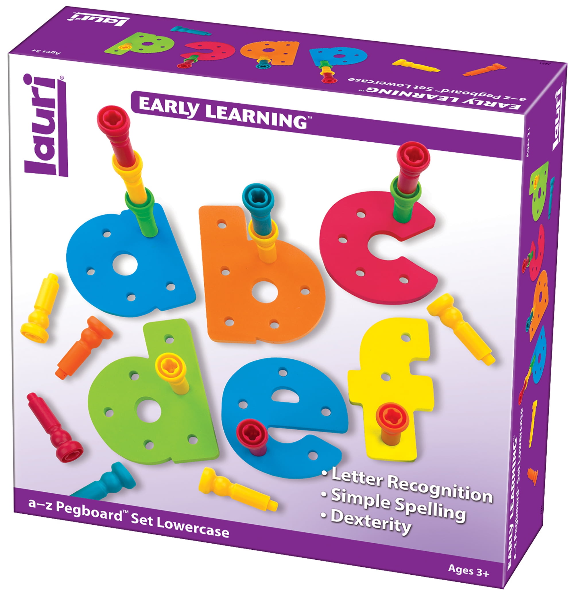 Lauri Toys Tall-Stacker A to Z Pegboard Set - Walmart.com