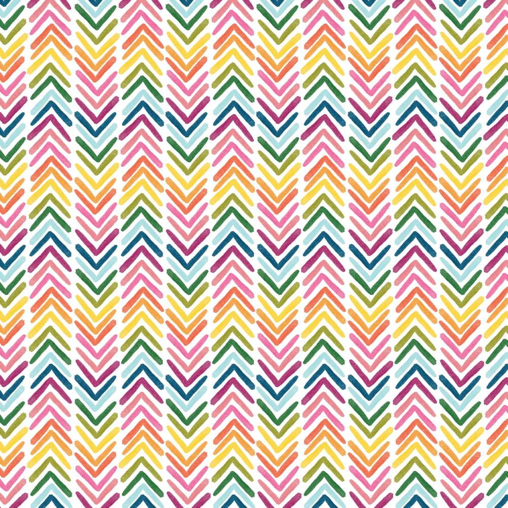 American Crafts Patterned Single-Sided Cardstock 12"X12"-Rainbow ...